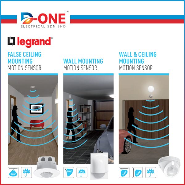 Legrand MOTION SENSORS FOR WALL & CEILING - D-ONE ELECTRICAL SDN BHD